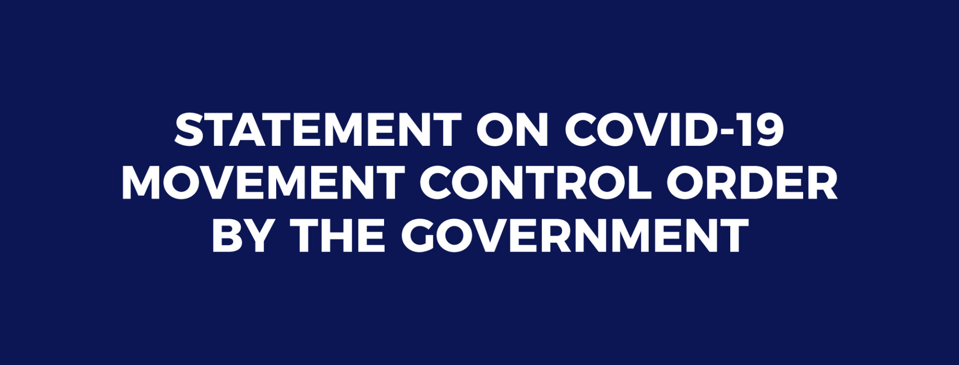 Covid-19 Movement Control Order | Accountants Today